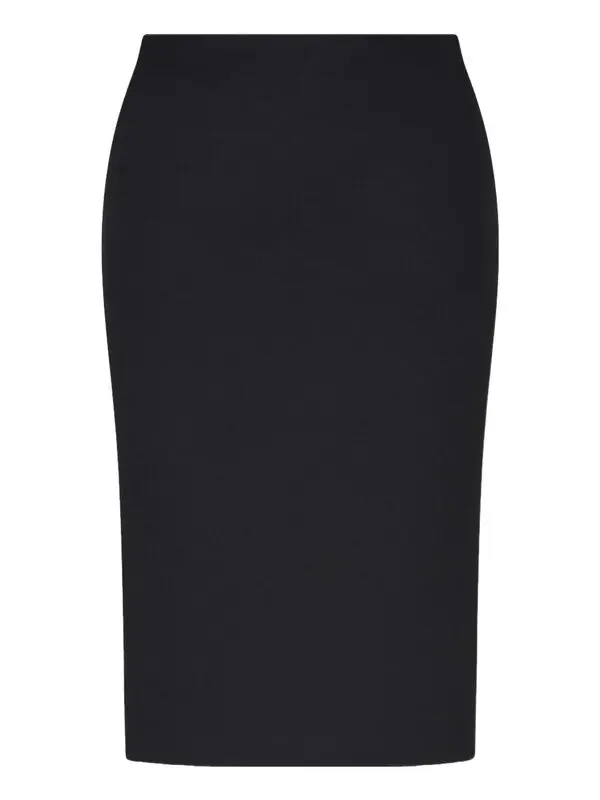 Giorgio Armani High-waisted Fitted Skirt - Black
