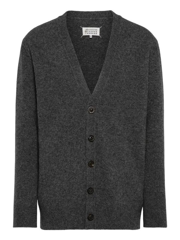 MAISON MARGIELA V-neck Button-up Cardigan - Black