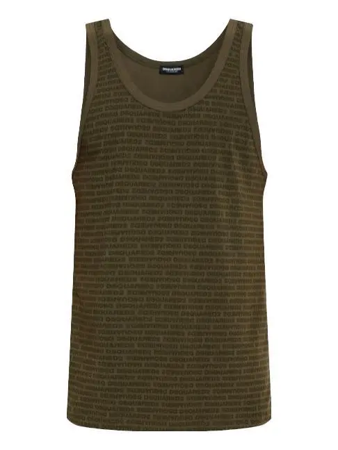 Dsquared2 Lettering Print Sleeveless Vest - Green