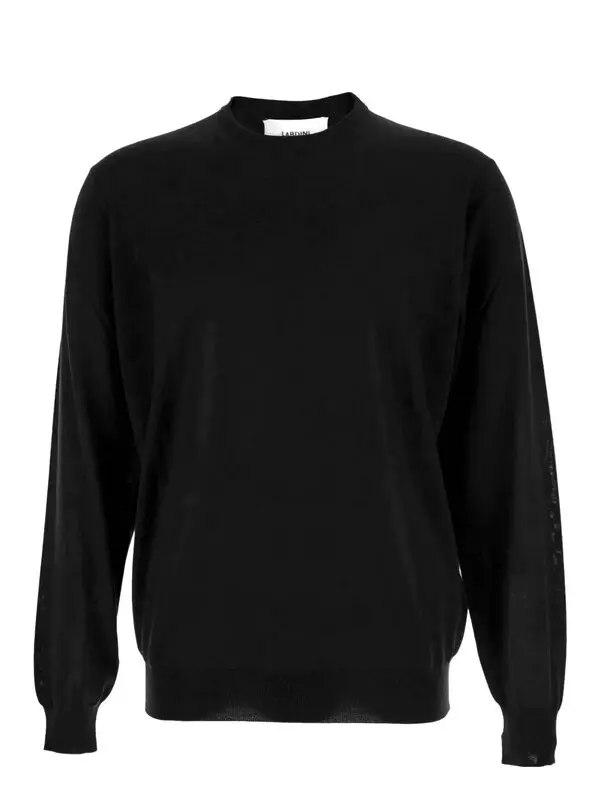 LARDINI Long Sleeve Crewneck Jumper - Black