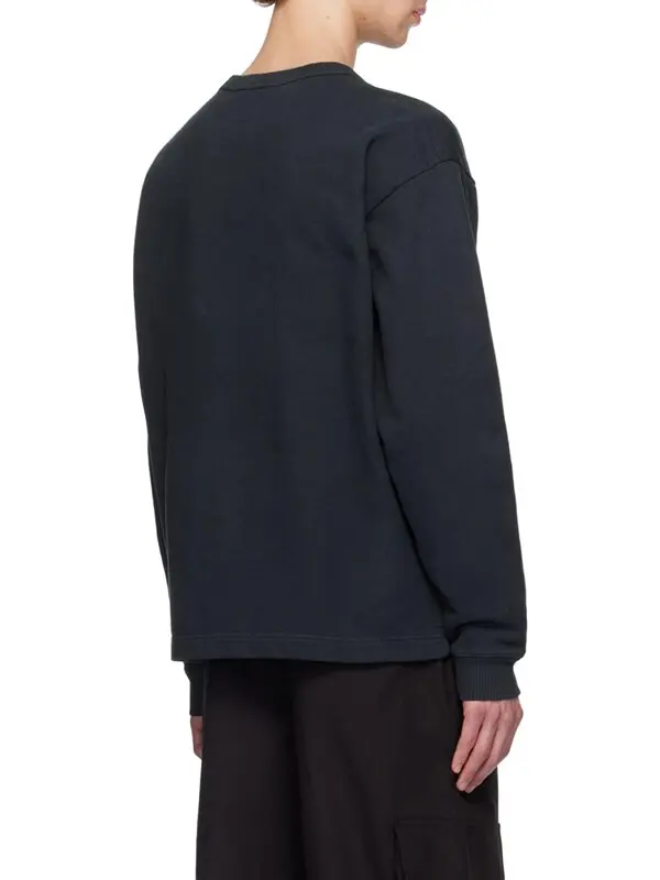 Acne Studios Logo Print Long Sleeve Sweatshirt - Black