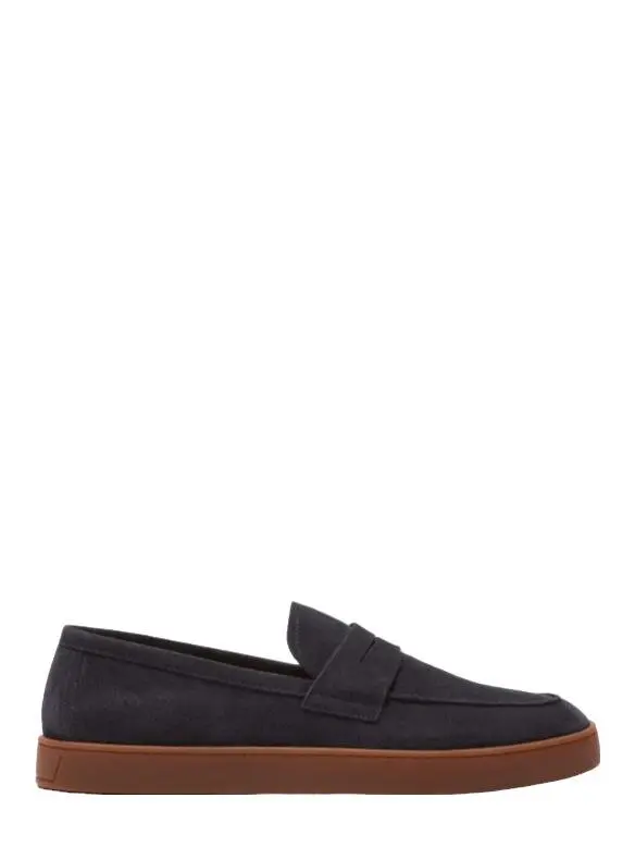 SCAROSSO Carlos Suede Loafer Sneakers - Blue