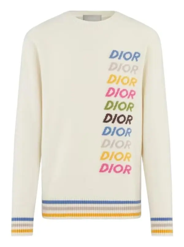 Dior Crewneck Long-sleeved Jumper - Nude