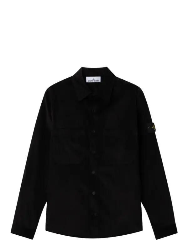 Stone Island Signature Patch Overshirt - Black