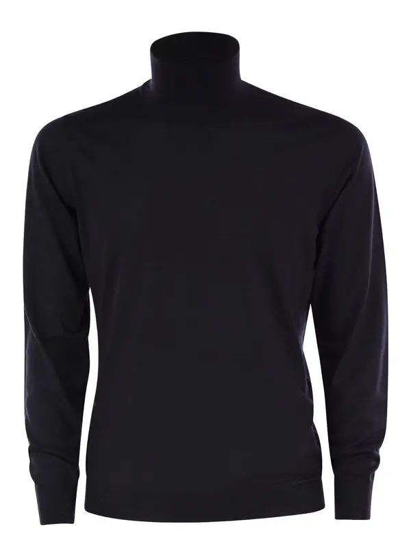 Fedeli Knitted Turtleneck Jumper - Black