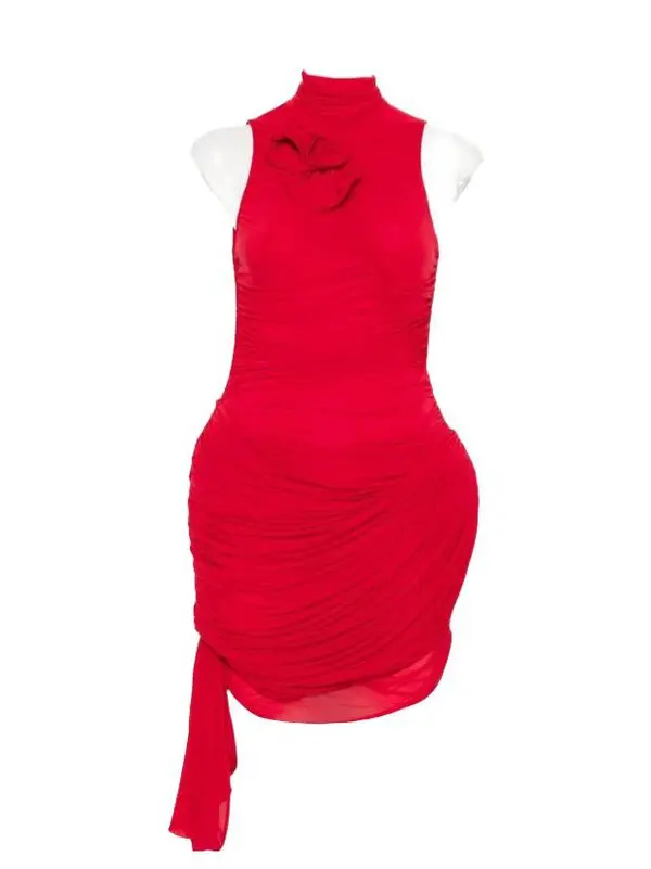 Magda Butrym Sleeveless Ruched Dress - Red
