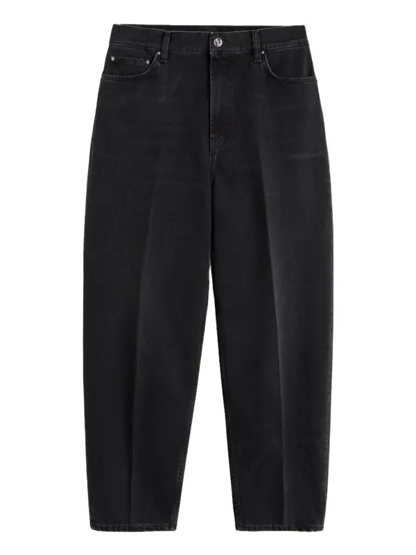 TOTEME Faded Effect Tapered-leg Jeans - Black