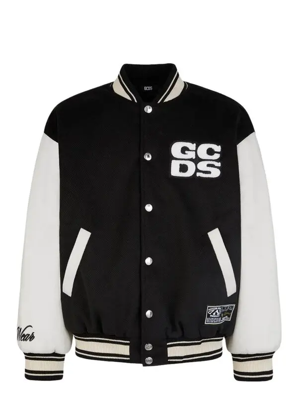Gcds Two-toned Long-sleeved Bomber Jacket - Black