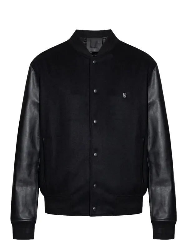 Givenchy 4g Plaque Bomber Jacket - Black