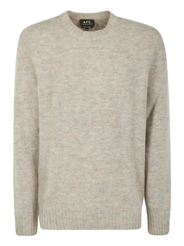 A.p.c. Crew Neck Wool-blend Jumper - Nude
