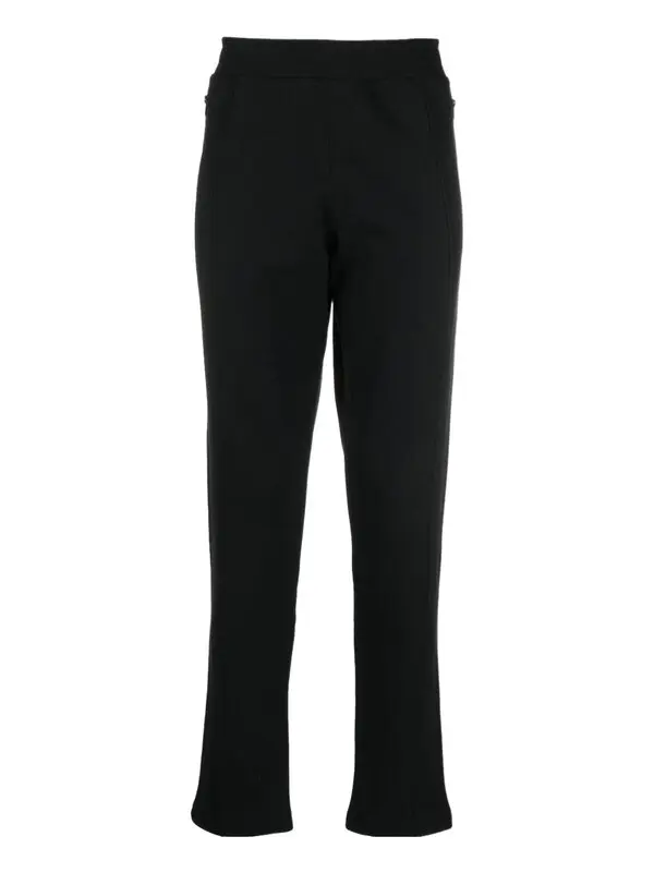Moschino Loose Waist Casual Pants With Zipped Pockets And Logo Detail - Black