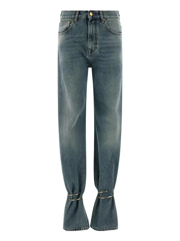 DARKPARK Marion Straight Leg Jeans With Detachable Cuffs - Green