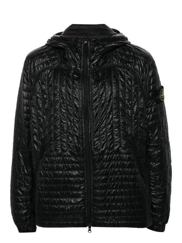 Stone Island Compass Badge Quilted Jacket - Black