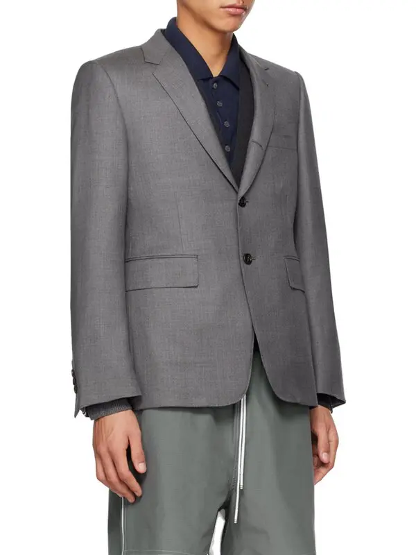 Thom Browne Super 120s Single-breasted Tailored Blazer - Medium Gray