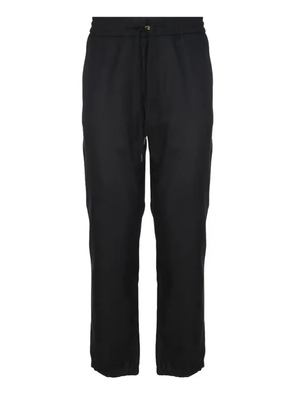 Versace Logo Patch Drawstring Trousers - Black