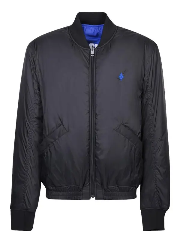 MARCELO BURLON COUNTY OF MILAN Reversible Zip-up Bomber Jacket - Black