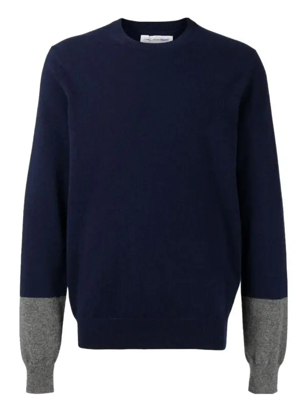 Comme Des Garçons Round Neck Long-sleeved Sweater - Black