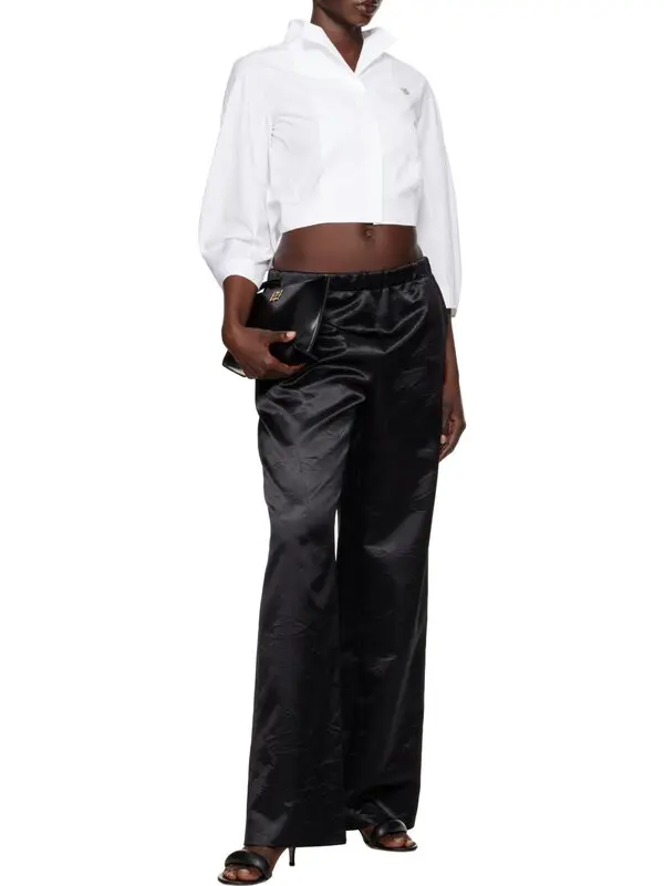Givenchy Elastic Waist Straight Leg Pants - Black