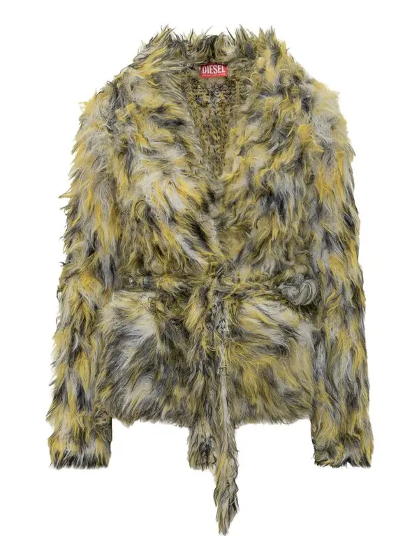 DIESEL® M-annaine Fluffy Knit Cardigan - Green