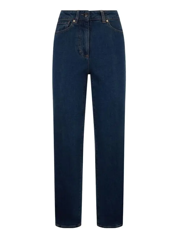 Peserico Straight-cut Denim Jeans - Black
