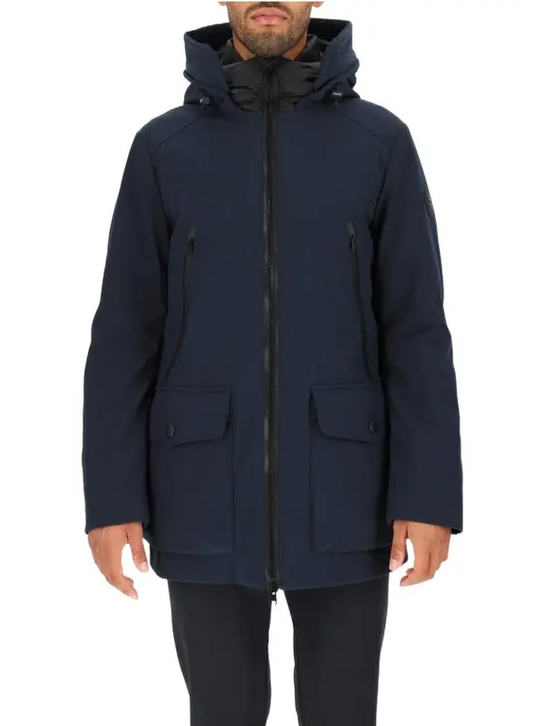 Woolrich Long-sleeved Hooded Cotton Jacket - Black