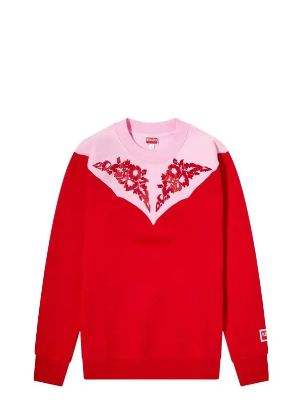 Kenzo Floral Yoke Sweatshirt - Red