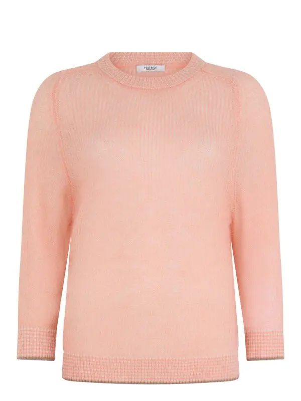 Peserico Crew Neck Long Sleeve Knitted Sweater - Nude