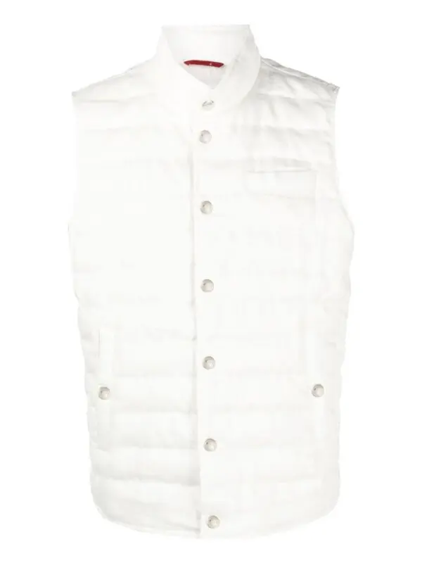 Brunello Cucinelli Sleeveless Down Jacket - Off-white