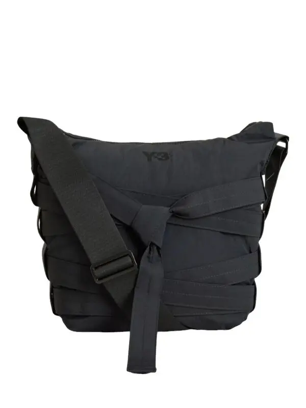 Y3 Wrapped-strap Shoulder Bag - Black