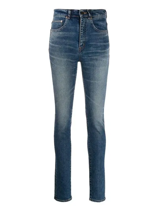 Saint Laurent High-rise Skinny Jeans - Blue