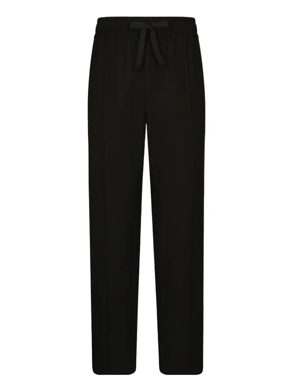 Dolce & Gabbana Elastic Waist Drawstring Jogging Pants - Black