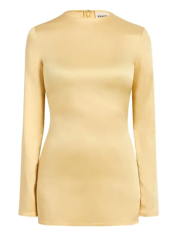 Khaite High Neck Long Sleeve T-shirt - Golden