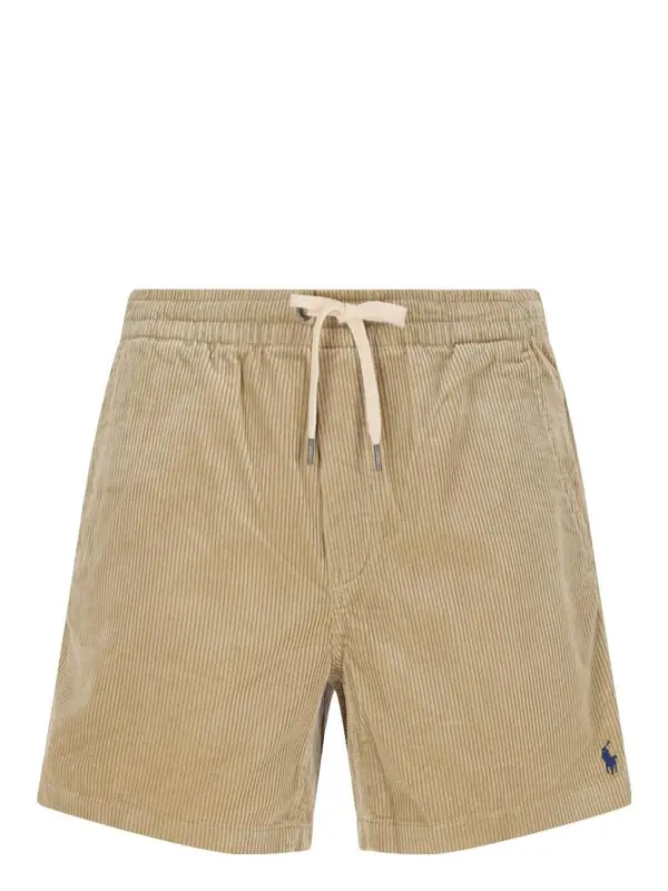 Polo Ralph Lauren Embroidered Corduroy Shorts - Beige