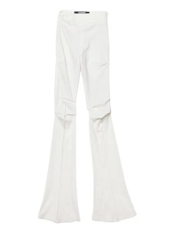 Jacquemus High-waisted Flared Trousers - White