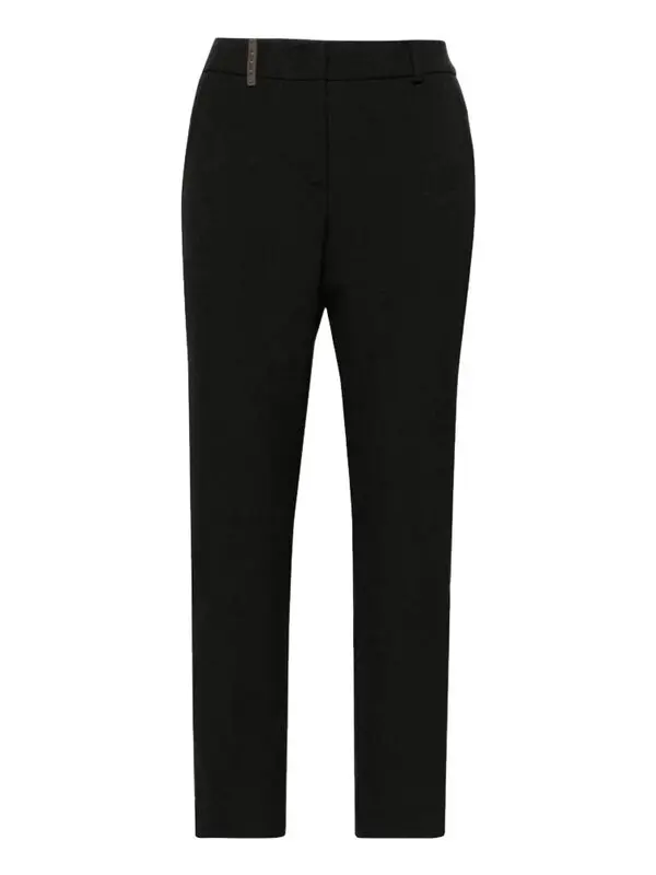 Peserico Cropped Tailored Trousers - Black