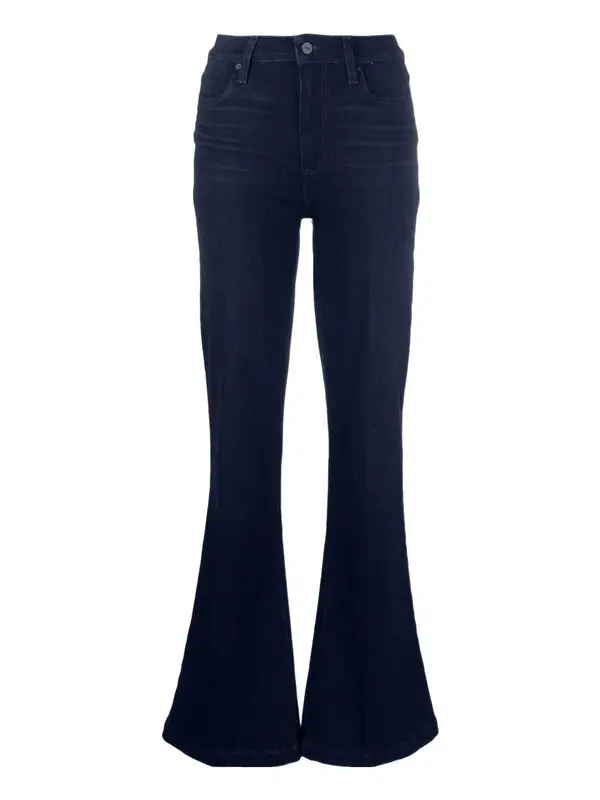 Paige Belted Flare Jeans - Black