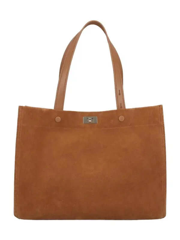ANYA HINDMARCH Panelled Top Handle Bag - Brown