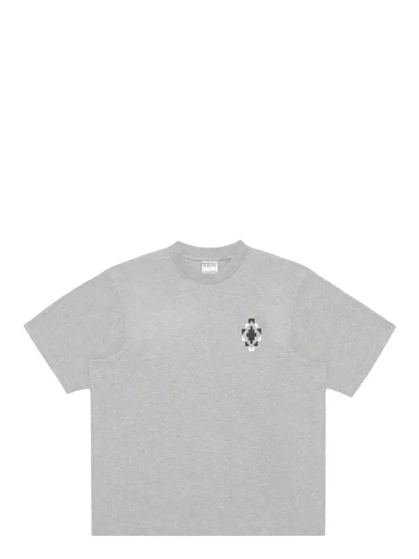 MARCELO BURLON COUNTY OF MILAN Bandana Cross Crewneck T-shirt - Gray