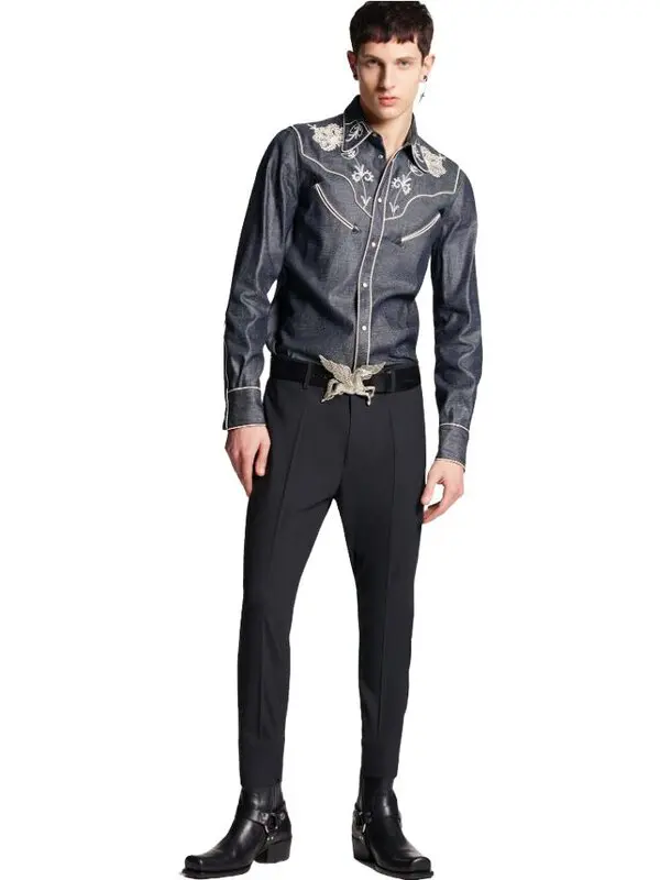 Dsquared2 Skinny Techno Corset Pants - Black