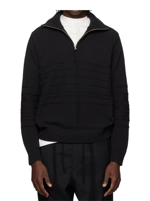 CRAIG GREEN Tape Knit Polo Shirt - Black