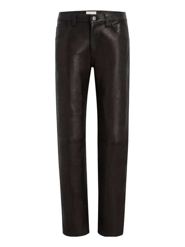 Khaite Emmet Leather Trousers - Black