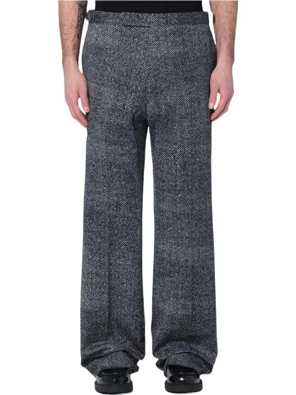 Prada Printed Cotton Gabardine Pants - Black/white