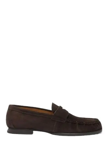 SCAROSSO Fred Round-toe Loafers - Brown