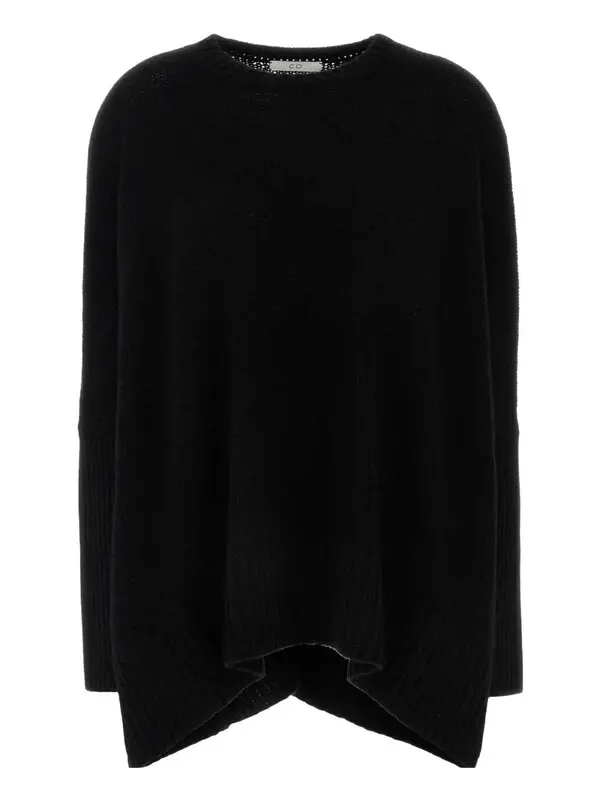 Co Asymmetrical Knit Top - Black