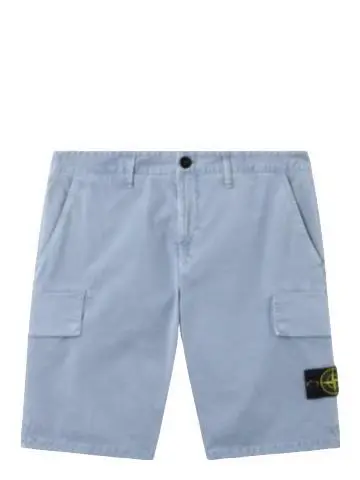Stone Island Cargo Pocket Slim Fit Shorts - Avio Blue