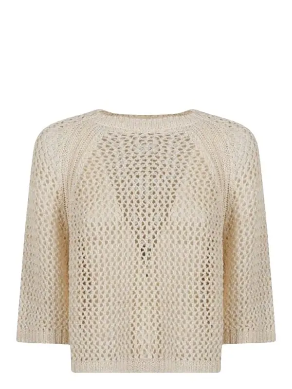 Fabiana Filippi Mesh Cape - Nude