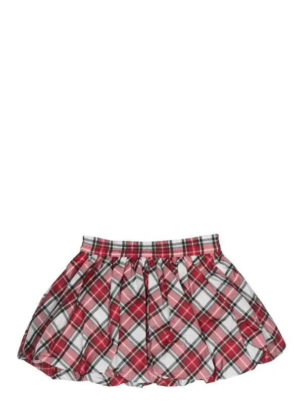 Monnalisa Tartan Taffeta Skirt - Multicolor