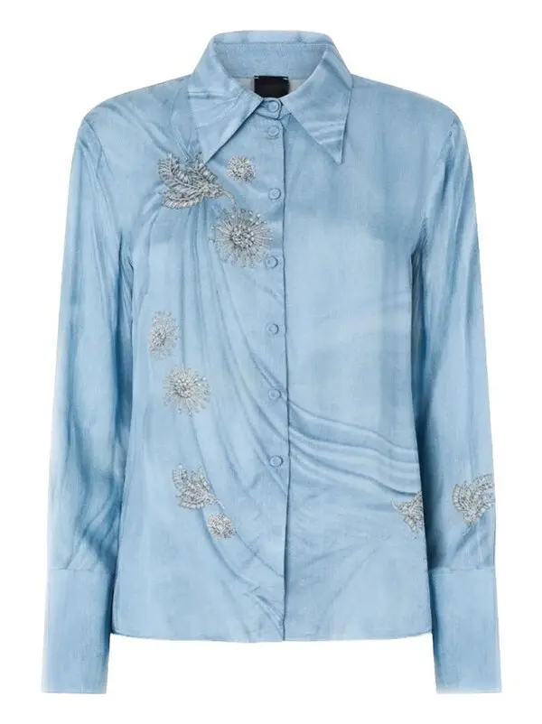 Pinko Embellished Fluid Shirt - Blue