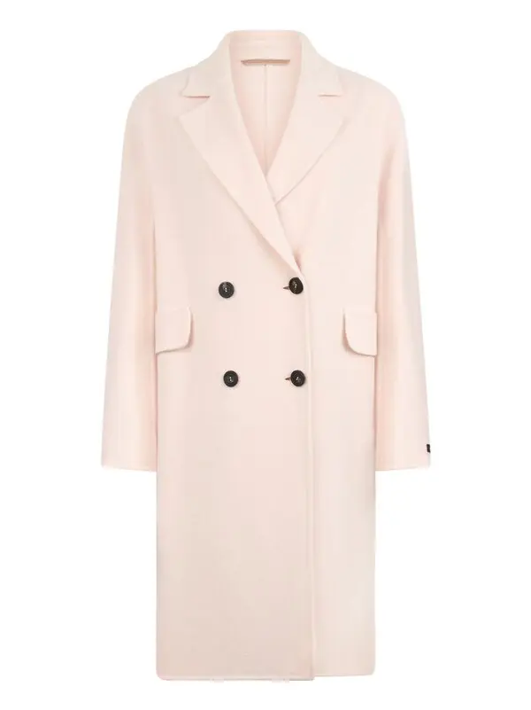 Peserico Double-breasted Long Coat - Pink