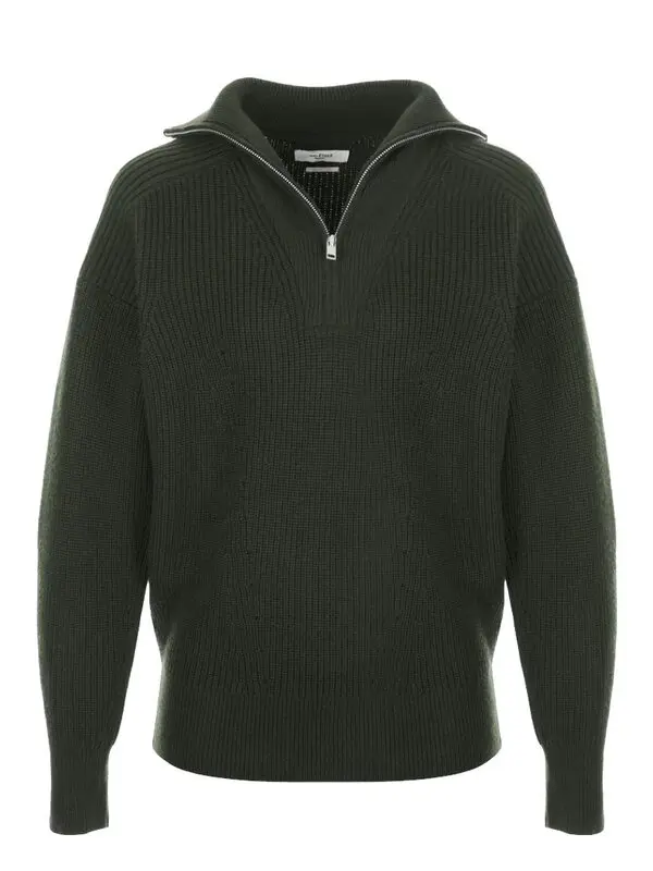 Isabel Marant Étoile Logo-patch Zip-up Jumper - Green